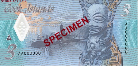 RWM | Cook Islands 3 Dollars UNC pick #: New